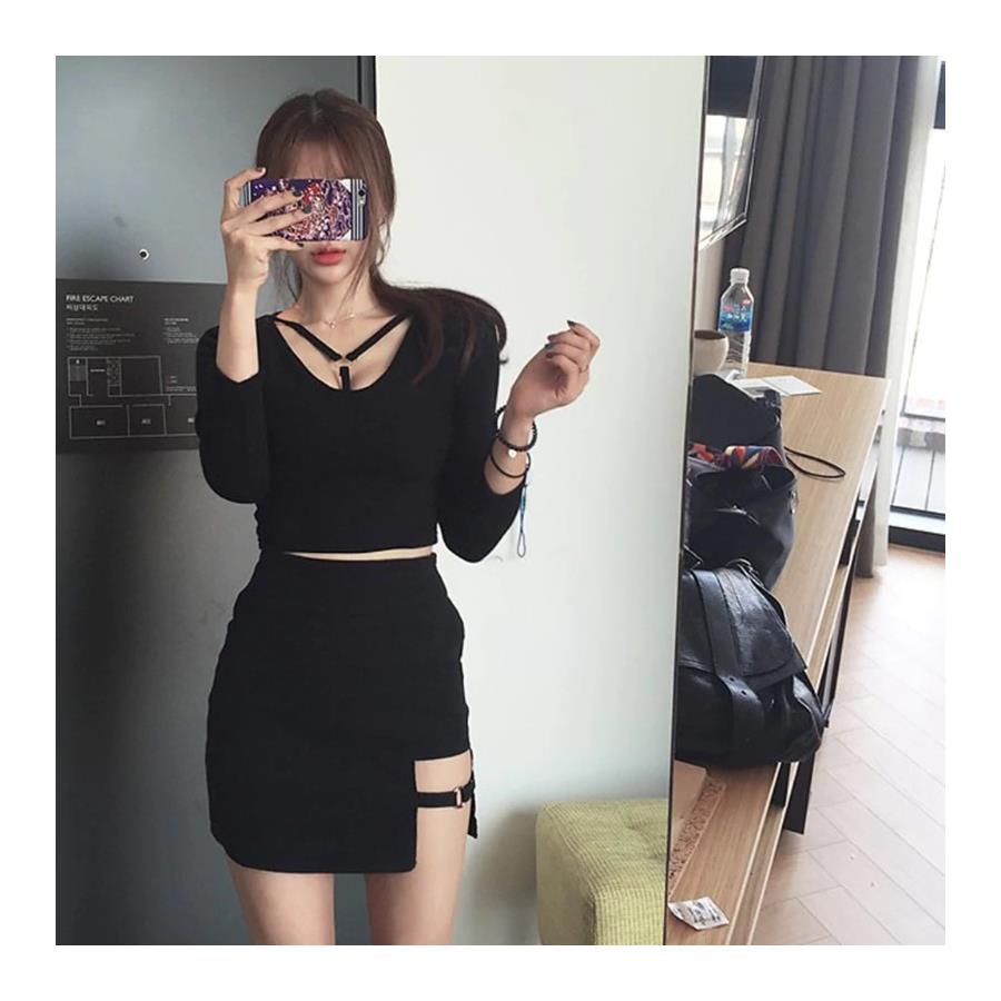 Korean Style Siyah Micro Mini Etek Korean Style Siyah Micro Mini Etek