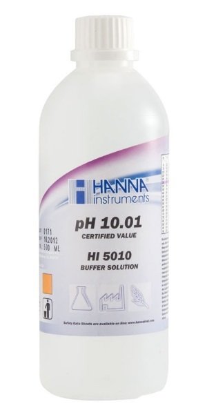 HANNA HI5010 pH 10.01 - 25oC Technical Calibration Buffer, 500 mL HANNA HI5010 pH 10.01 - 25oC Technical Calibration Buffer, 500 mL