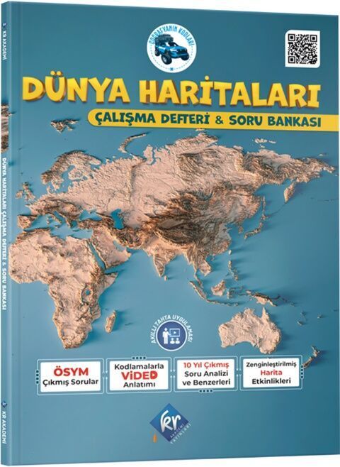 Coğrafyanın Kodları Dünya Haritaları Çalışma Defteri KR Akademi | Akm Kitap Coğrafyanın Kodları Dünya Haritaları Çalışma Defteri KR Akademi | Akm Kitap